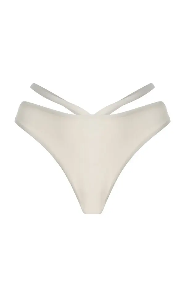 Simkhai Emmalynn Strappy Bikini Bottom - White