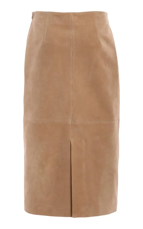 Simkhai Harrison Suede Midi Skirt
