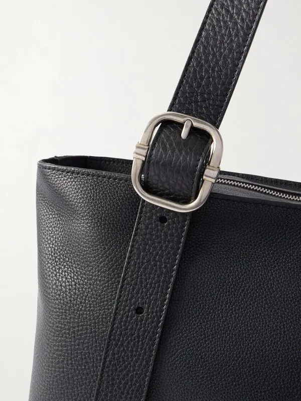 Loewe Loop Full-grain Leather Tote - Black