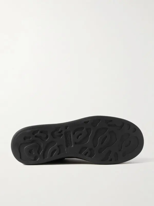 Alexander McQueen Exaggerated-sole Leather Sneakers - Black