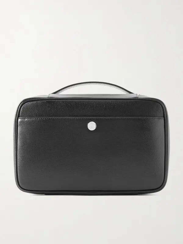 Brunello Cucinelli Leather Wash Bag - Black