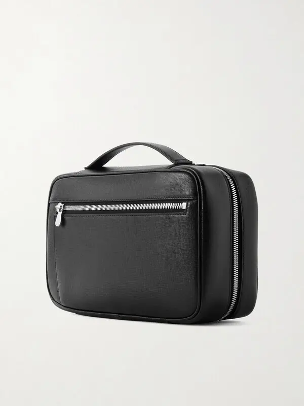 Brunello Cucinelli Leather Wash Bag - Black