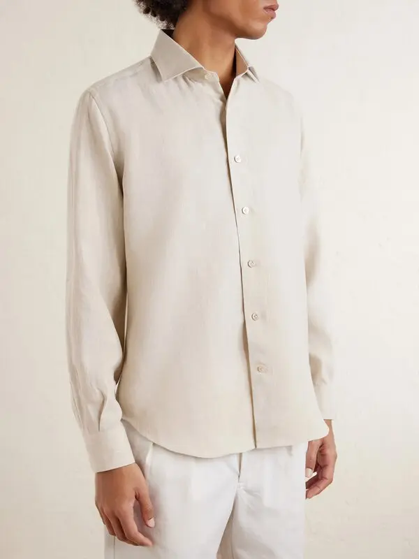 Eleventy Linen Shirt - Neutrals