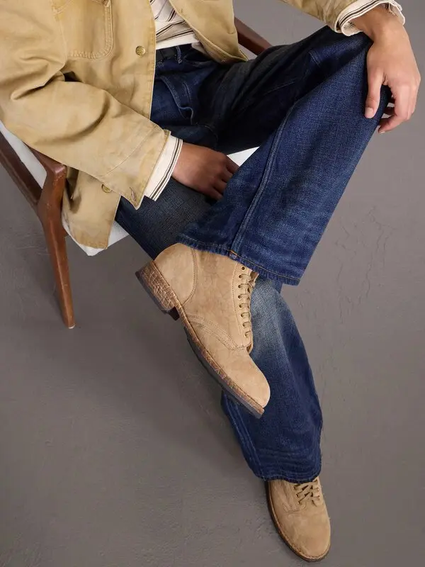 Visvim Brigadier Folk Suede Lace-up Boots - Neutrals