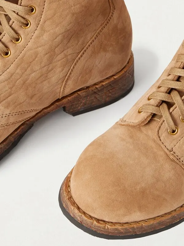 Visvim Brigadier Folk Suede Lace-up Boots - Neutrals