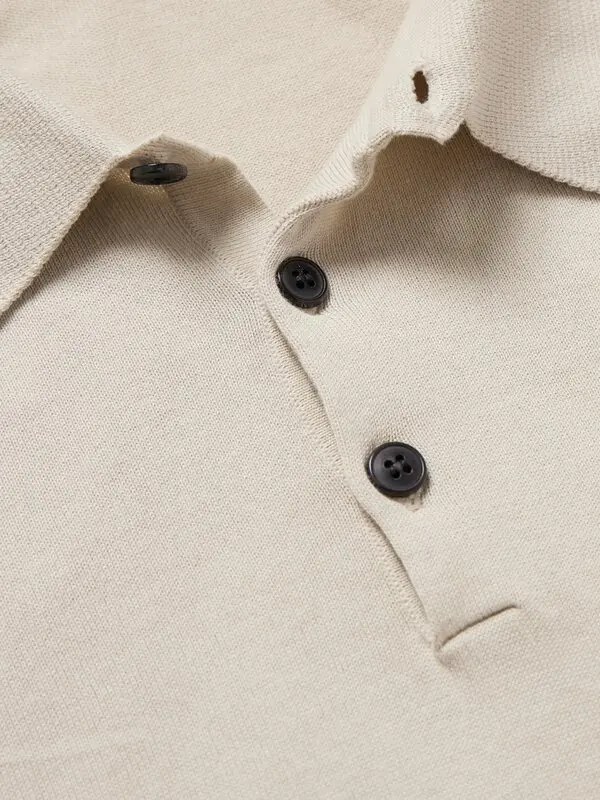 Sunspel Sea Island Cotton-jersey Polo Shirt - Neutrals