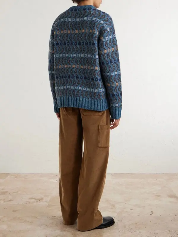 Loewe Logo-intarsia Wool-blend Sweater