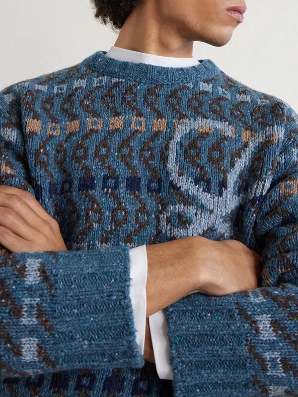 Loewe Logo-intarsia Wool-blend Sweater