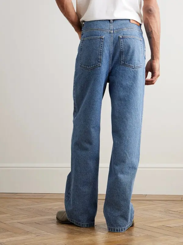 Loewe Anagram Wide-leg Logo-embroidered Jeans