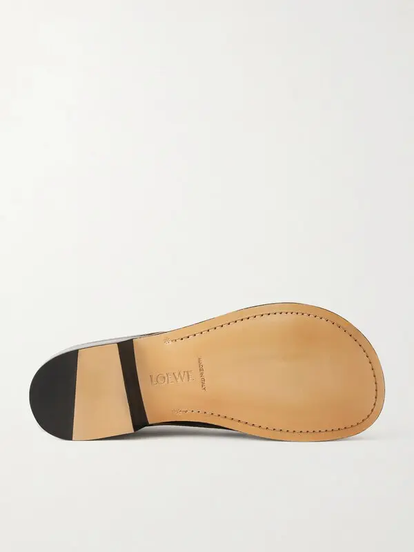 Loewe Campo Cracked-leather Derby Shoes