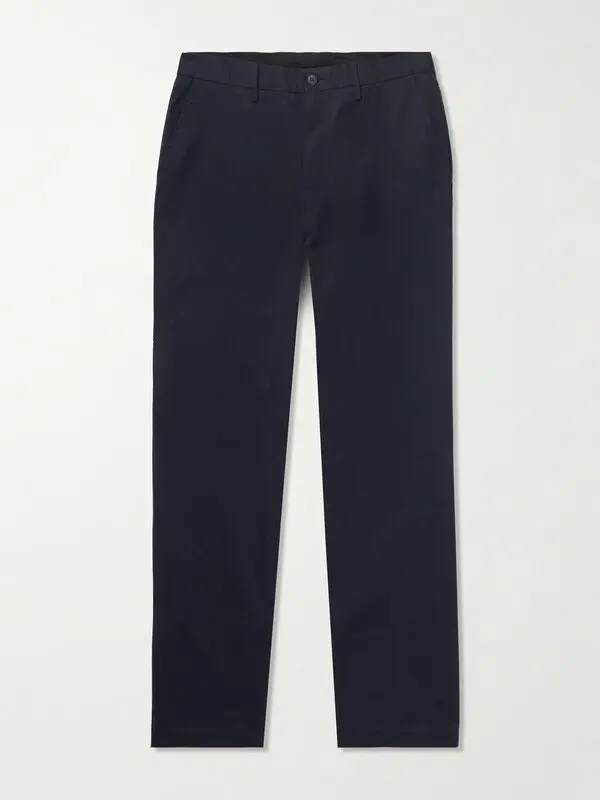 Sunspel Straight-leg Cotton-drill Trousers