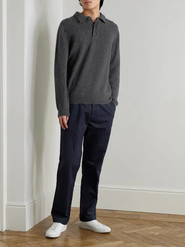 Sunspel Straight-leg Cotton-drill Trousers