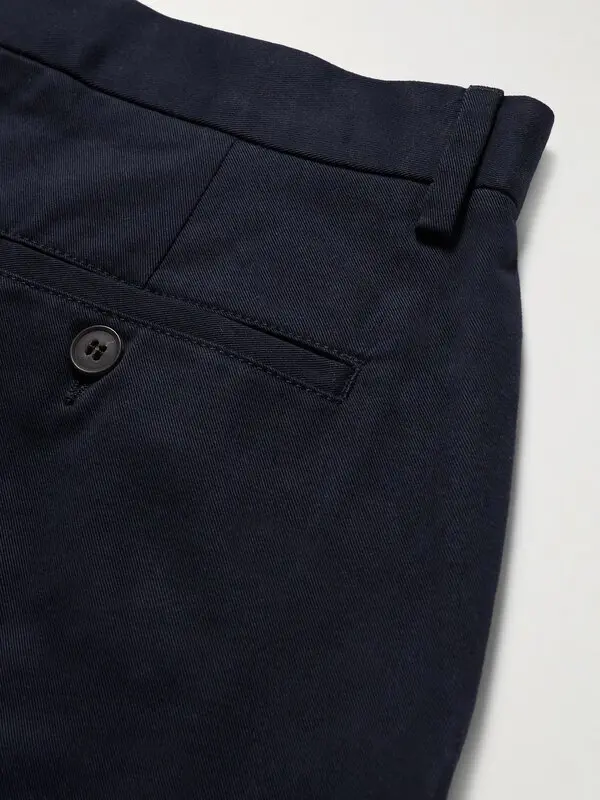 Sunspel Straight-leg Cotton-drill Trousers