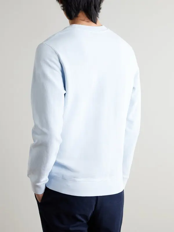 Sunspel Cotton-jersey Sweatshirt - Blue