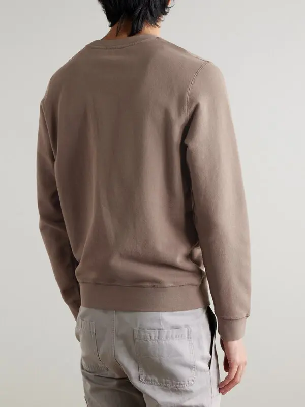 Sunspel Cotton-jersey Sweatshirt - Brown