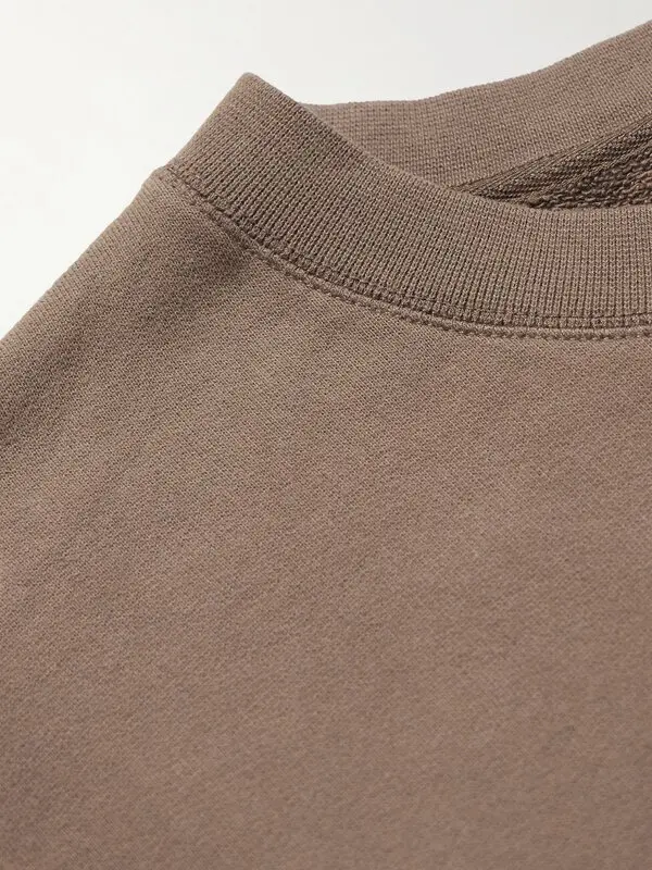Sunspel Cotton-jersey Sweatshirt - Brown