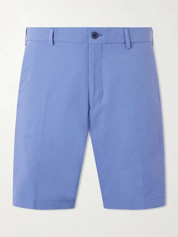 Peter Millar Surge Straight-leg Tech-jersey Golf Shorts - Blue
