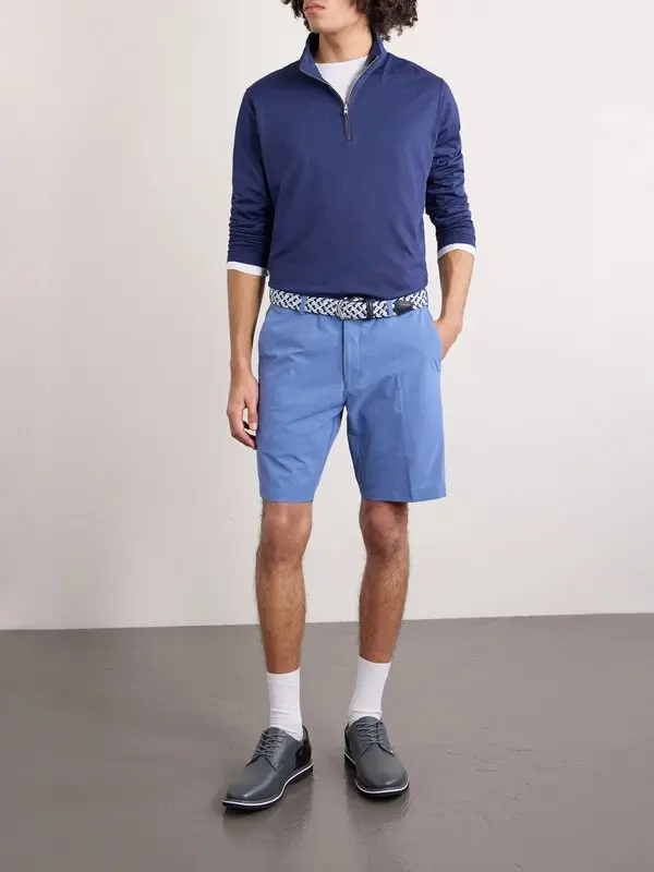 Peter Millar Surge Straight-leg Tech-jersey Golf Shorts - Blue