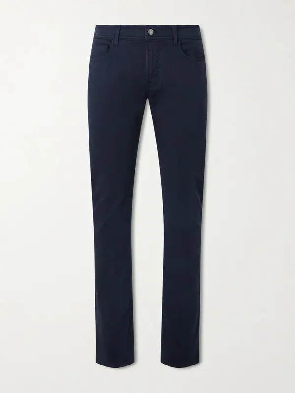 Canali Slim-fit Straight-leg Jeans - Blue