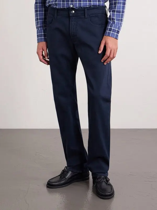 Canali Slim-fit Straight-leg Jeans - Blue