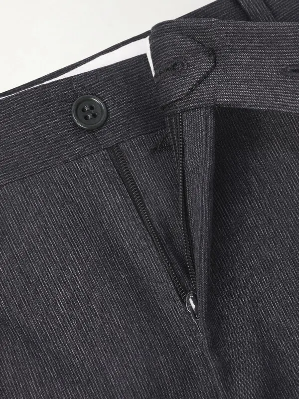 Canali Ff Tapered Wool Suit Trousers - Gray