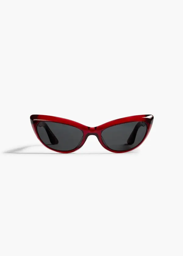Khaite X Oliver Peoples 1963c Sunglasses - Dark Red / Grey