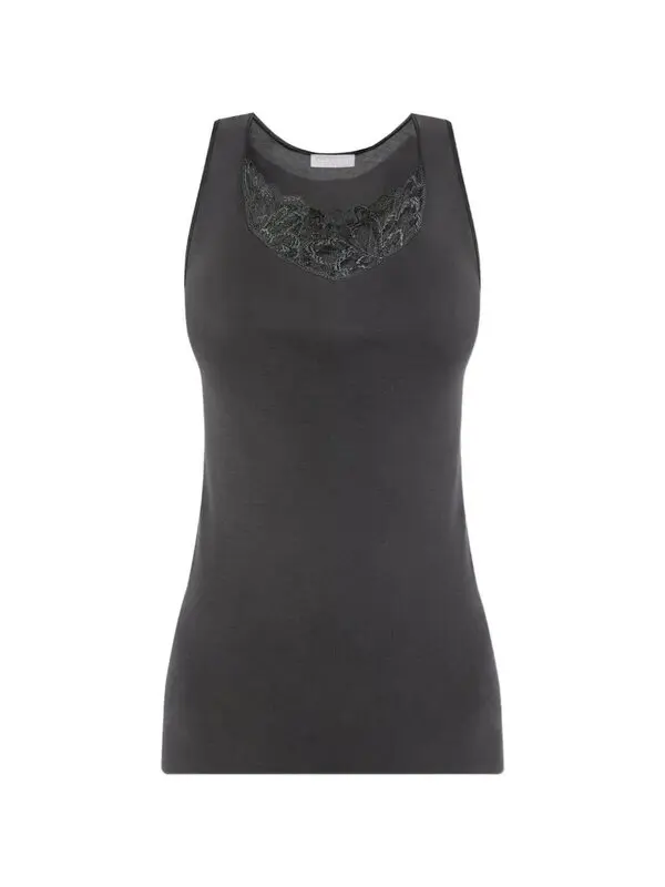 Hanro Lace-trim Tank Top