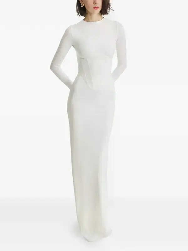 2310 STUDIO Corset Maxi Dress - White