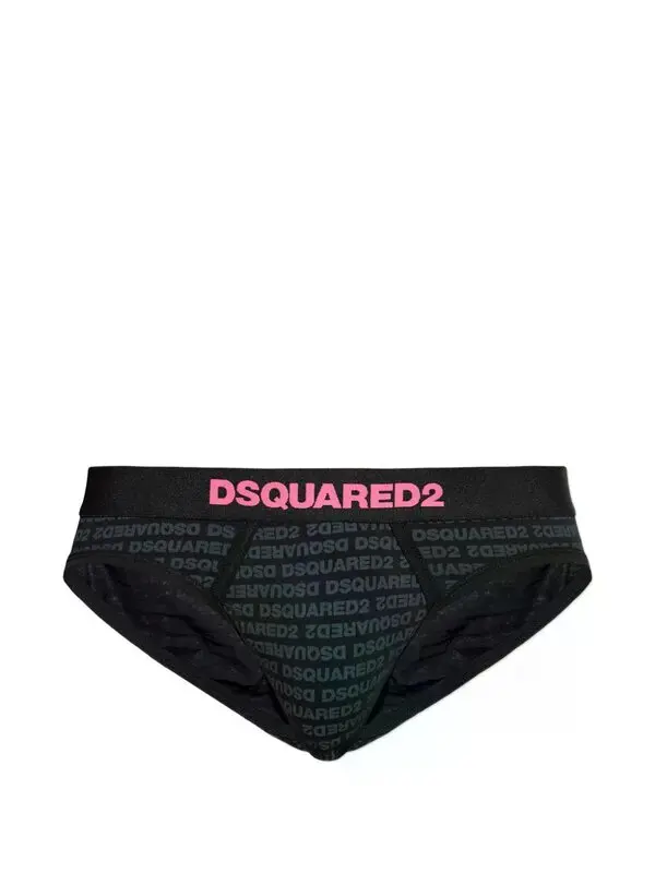 Dsquared2 Logo Branded Briefs - Black