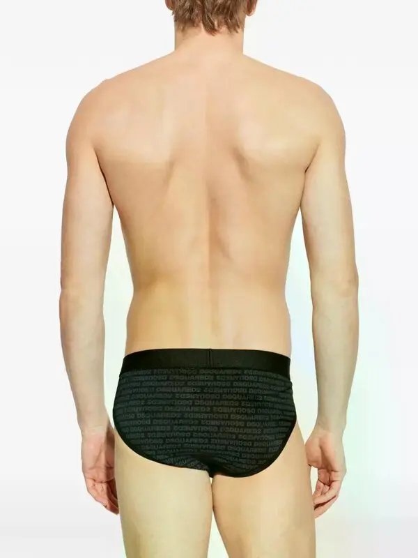 Dsquared2 Logo Branded Briefs - Black