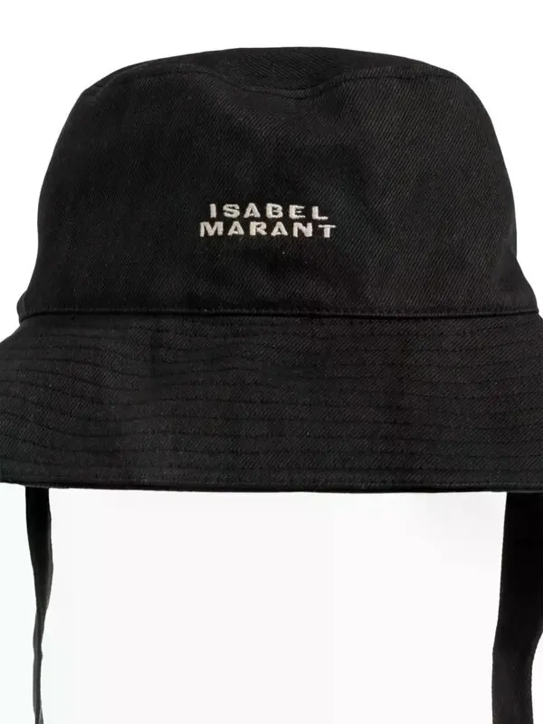 Isabel Marant Étoile Cotton Bucket Hat With Fringe Detail
