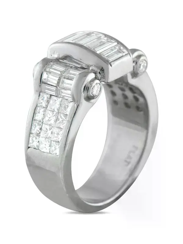 LB EXCLUSIVE Platinum Diamond Ring - Silver