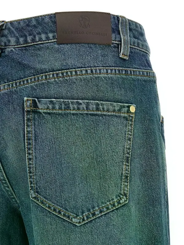 Brunello Cucinelli Contrast-stitching Stonewashed-denim Jeans