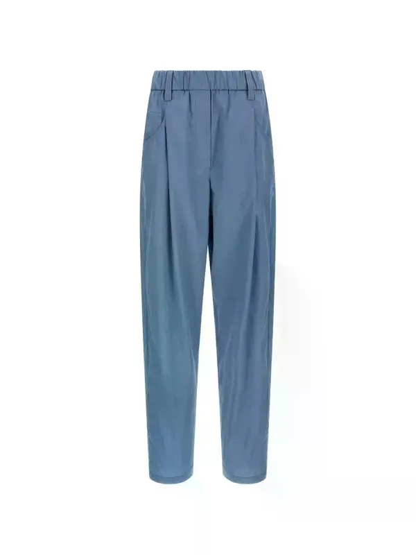 Brunello Cucinelli Monile Elasticated Trousers - Blue