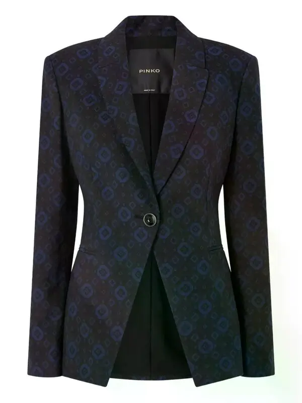Pinko Geometric-print Single-breasted Jacket