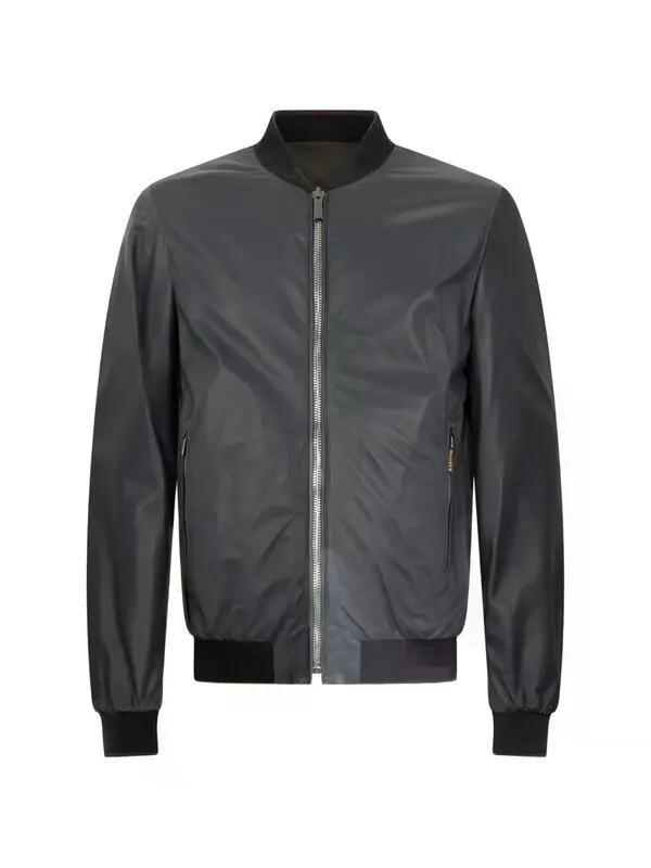 MOORER Leather Bomber Jacket