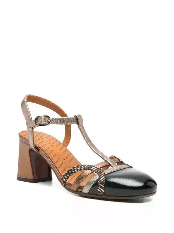 Chie Mihara Leather T-strap Pumps