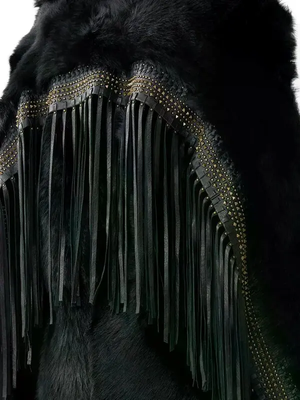Camilla Shearling Coat With Fringing