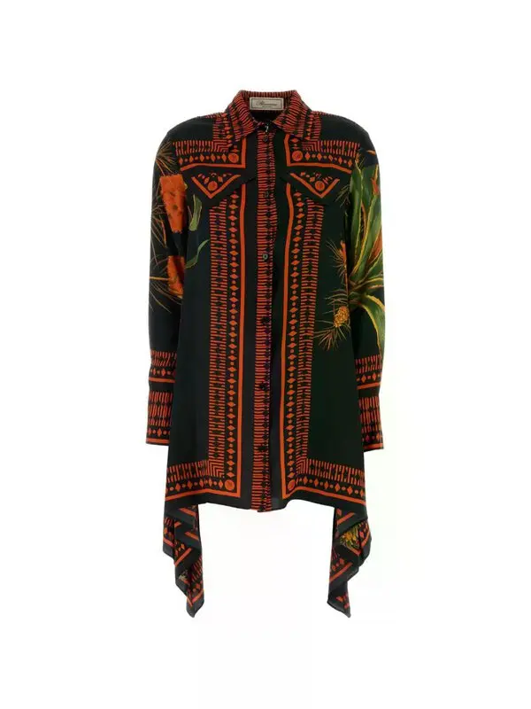 Blumarine Printed Mini Shirt Dress