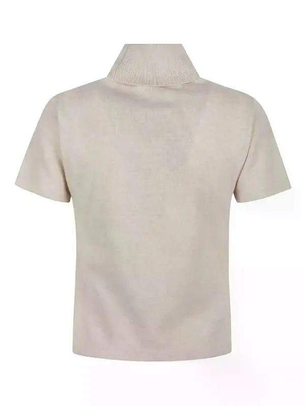 Miu Miu Cashmere Short Sleeve Turtleneck Sweater
