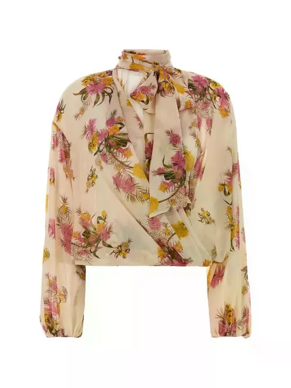 Blumarine Floral Pussy-bow Blouse