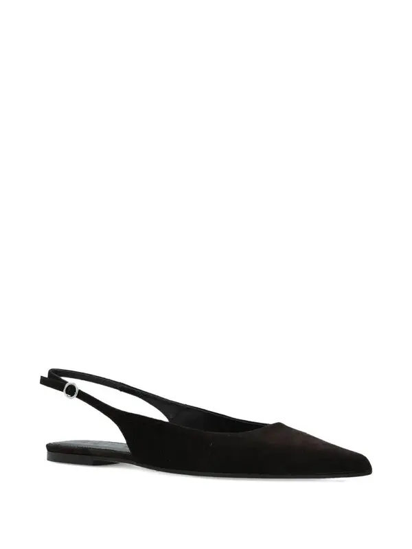 AeydĒ Annora Pointed Flat Pumps - Brown
