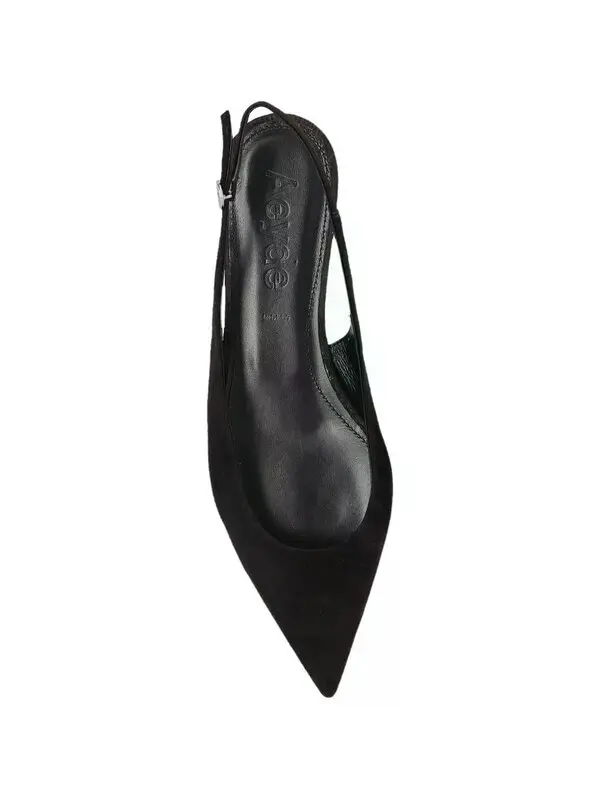 AeydĒ Annora Pointed Flat Pumps - Brown