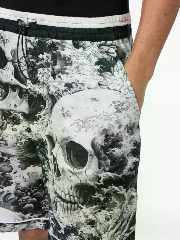 Philipp Plein Skull-print Shorts - Black