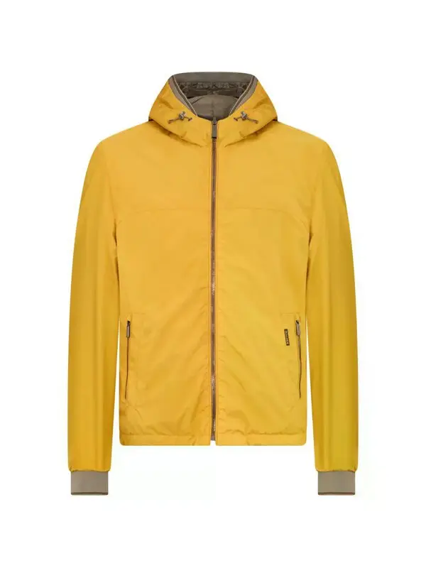 MOORER Stilos Hooded Zip Jacket - Yellow
