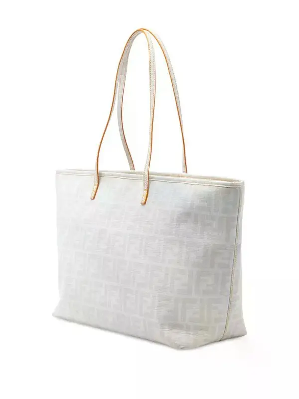 Fendi 2000-2010 Medium Zucca Spalmati Roll Tote Bag