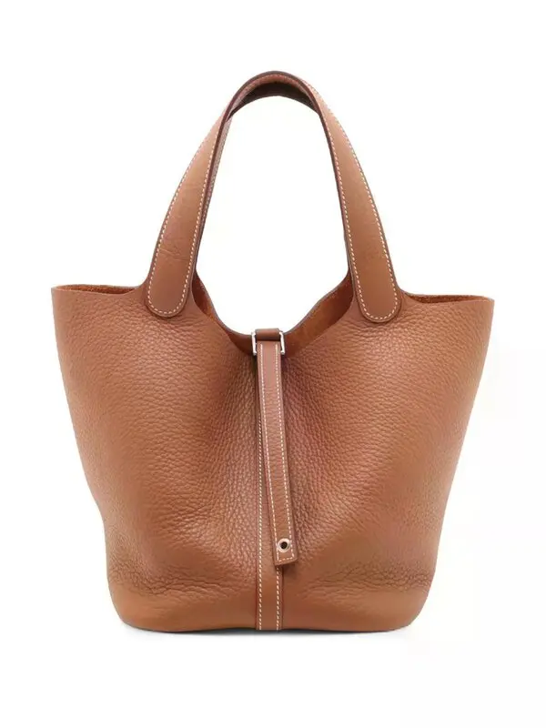 Hermès Clemence Picotin Lock 22 Handbag - Brown