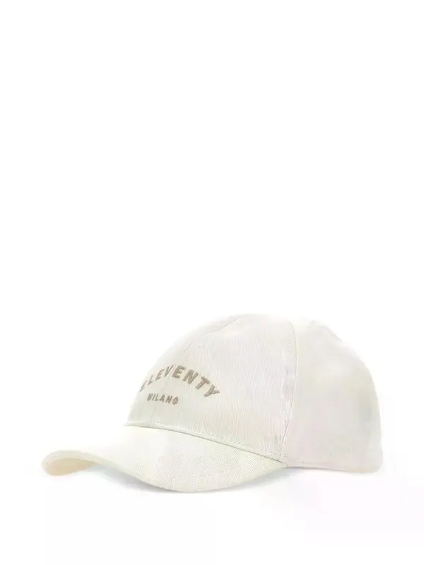 Eleventy Logo-print Cap - Neutrals