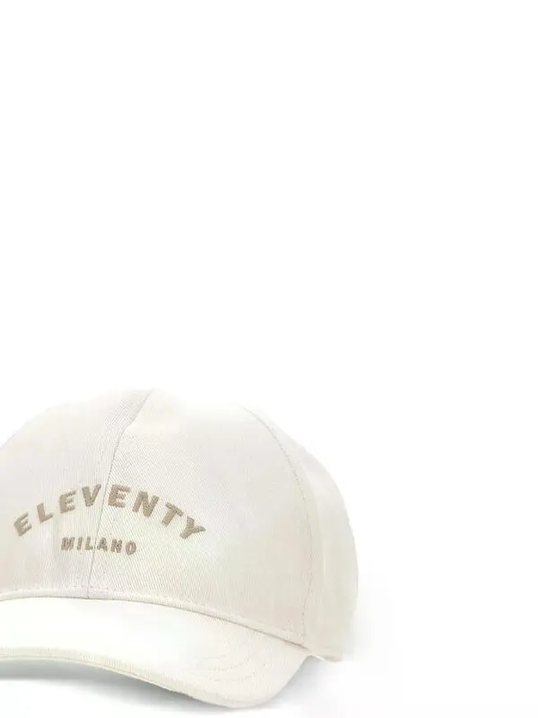 Eleventy Logo-print Cap - Neutrals
