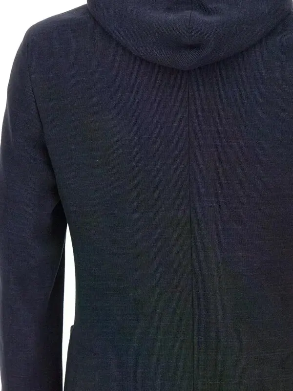 Eleventy Hooded Blazer - Blue